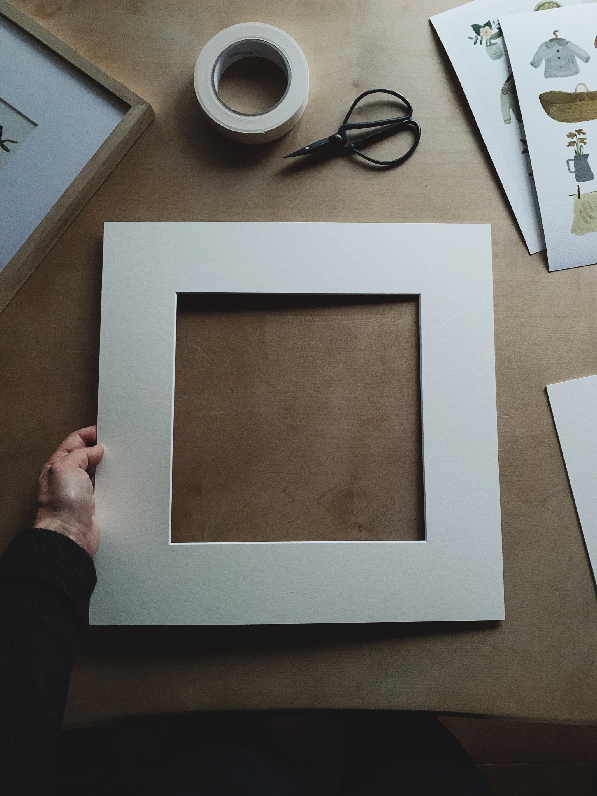 mount board for 11x11 inch print to fit in 40x40cm frame